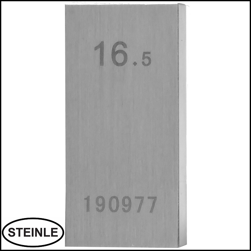 STEINLE 4202 Einzel Parallel Endmaß Stahl 16,5 mm DIN EN ISO 3650 mit ...
