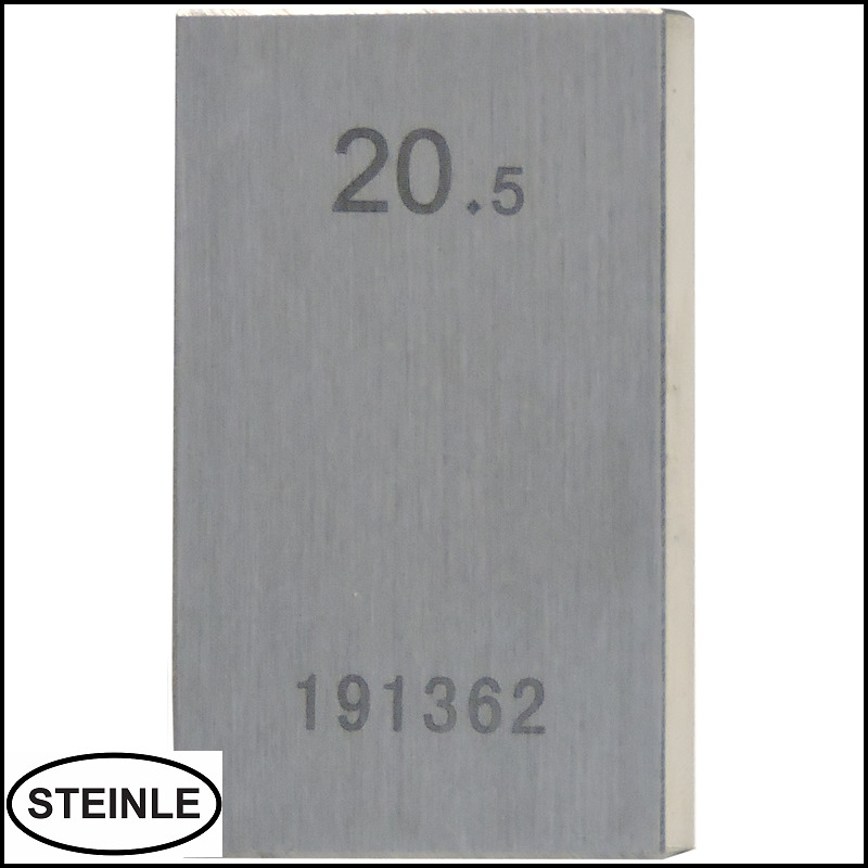 STEINLE 4202 Einzel Parallel Endmaß Stahl 20,5 mm DIN EN ISO 3650 mit ...