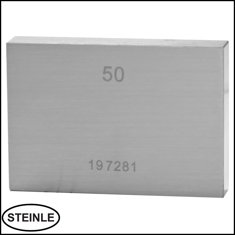 STEINLE 4202 Einzel Parallel Endmaß Stahl 50 mm DIN EN ISO 3650 mit ...