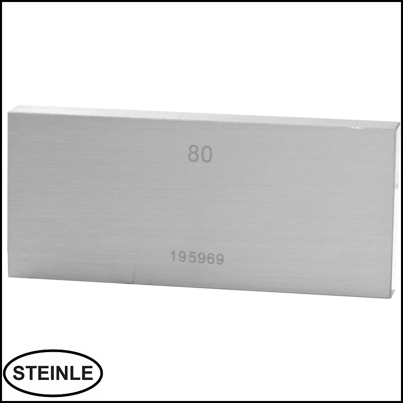 STEINLE 4202 Einzel Parallel Endmaß Stahl 80 mm DIN EN ISO 3650 mit ...