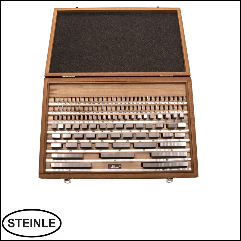 STEINLE 4203 Parallel Endmaß Satz 112 tlg. Stahl Gen.0 DIN EN ISO 3650/ ...