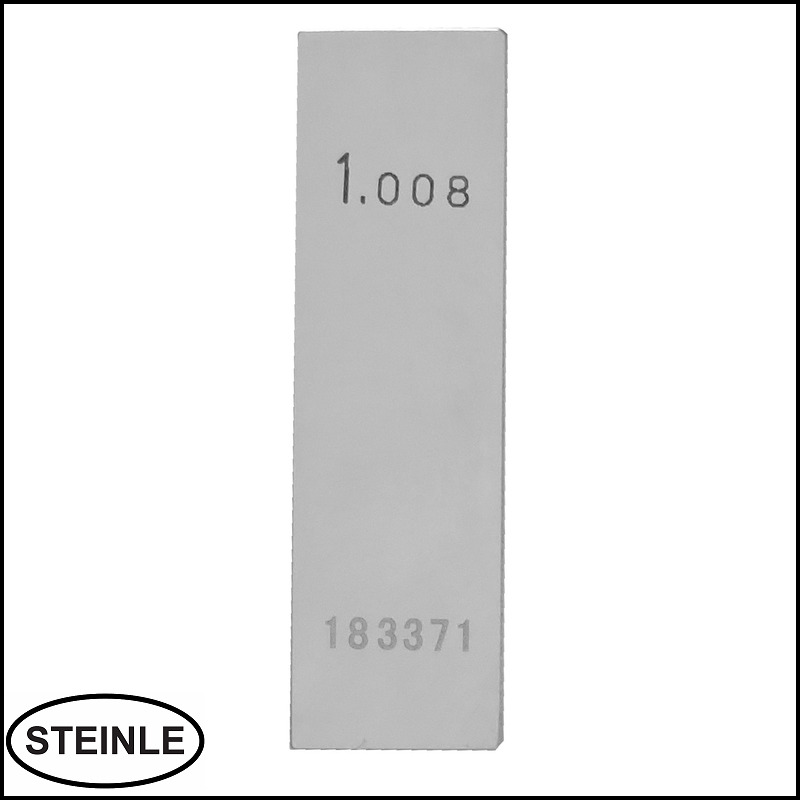 STEINLE 4213 Einzel Parallel Endmaß Stahl 1,008 mm DIN EN ISO 3650 mit Toleranzklasse: 2 ...