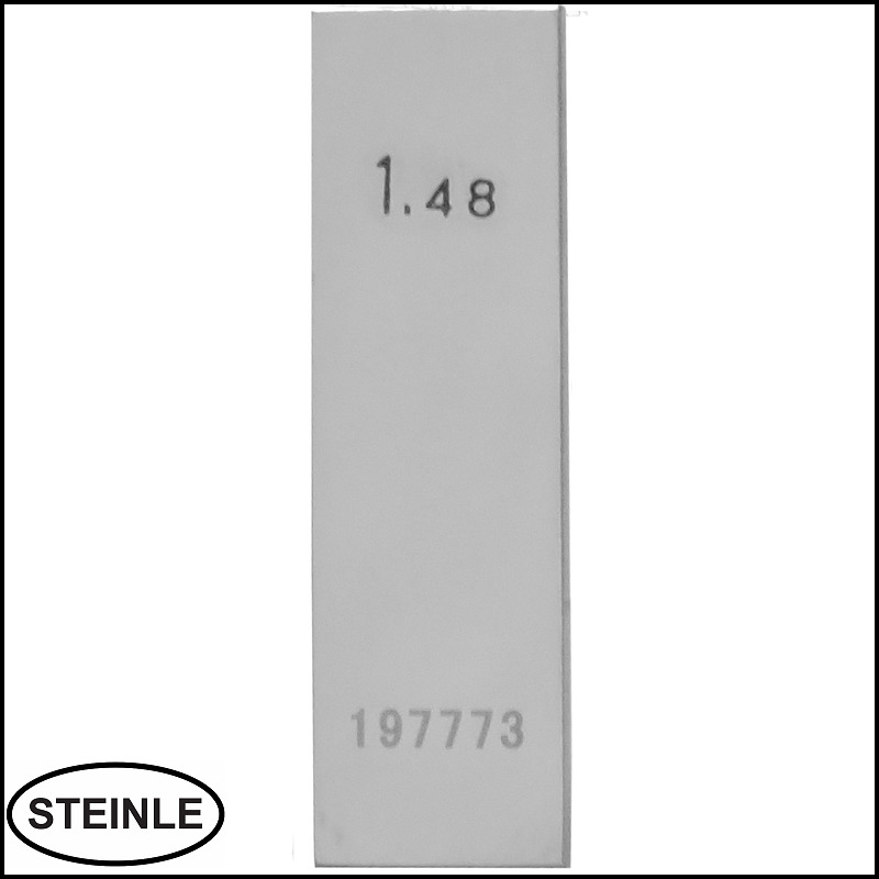 STEINLE 4213 Einzel Parallel Endmaß Stahl 1,48 mm DIN EN ISO 3650 mit Toleranzklasse: 2 ...