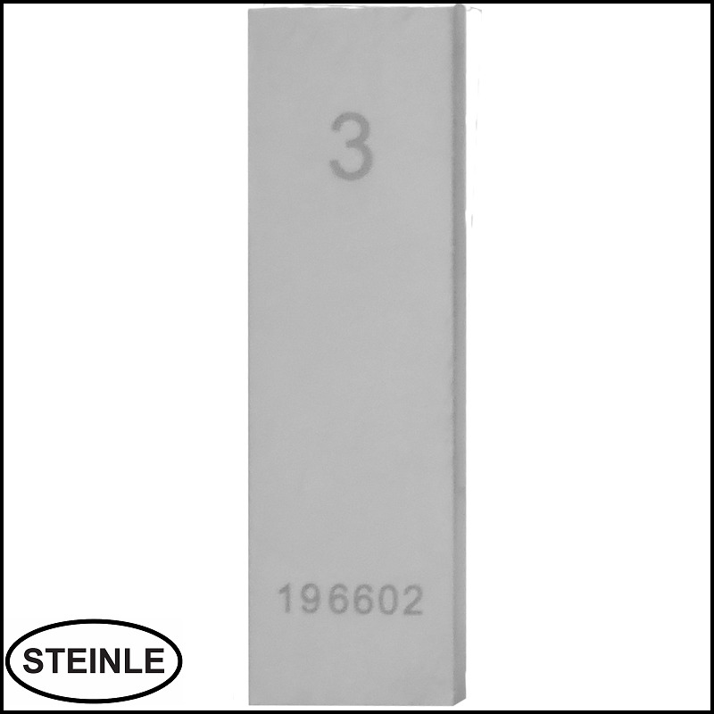 STEINLE 4213 Einzel Parallel Endmaß Stahl 3 mm DIN EN ISO 3650 mit ...