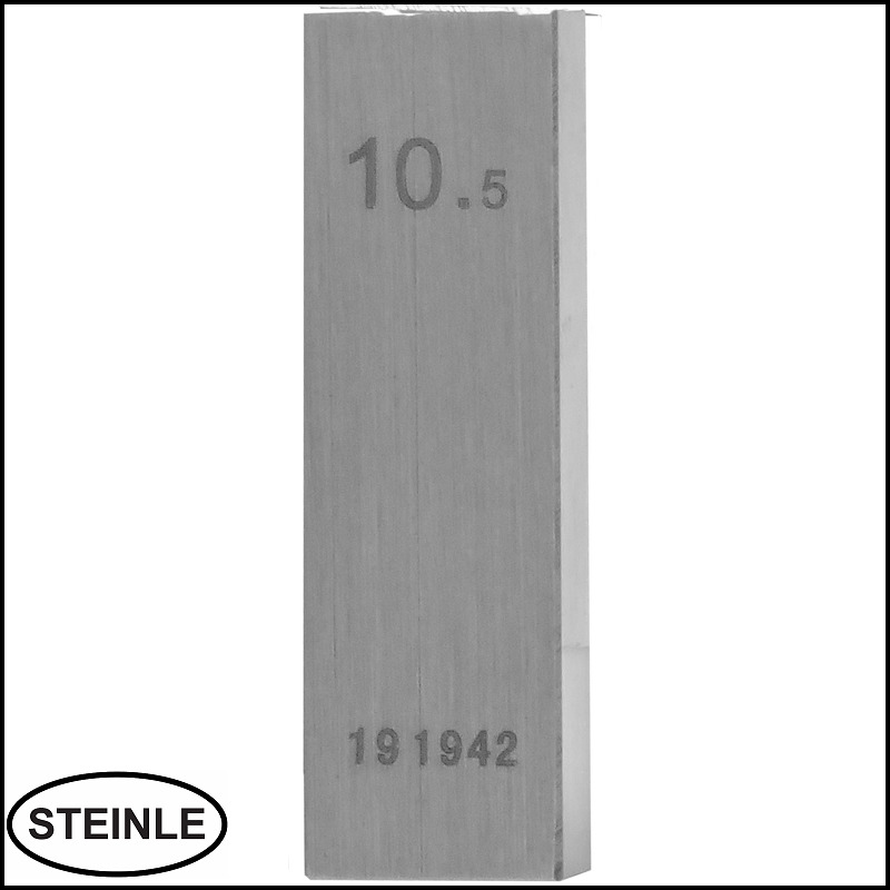 STEINLE 4213 Einzel Parallel Endmaß Stahl 10,5 mm DIN EN ISO 3650 mit ...