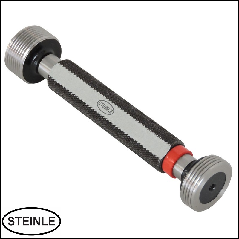 STEINLE Gewindelehrdorn M8x1 6G LH mit Gut + Ausschussseite Gewindelehre mit Feingewinde DIN13 ...