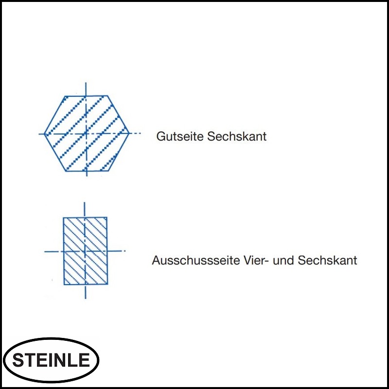 STEINLE 4904 Sechskant Grenzlehrdorn 5 mm Sechskantdorn DIN EN ISO 1938 ...